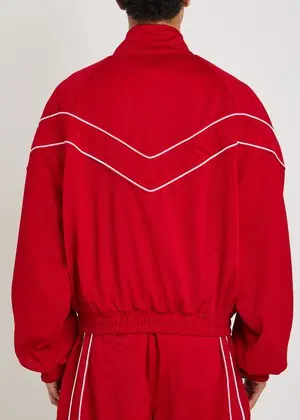 Rhude Pipe-trimmed Mesh Track Jacket
