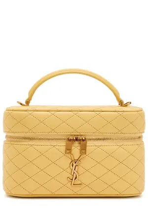 Saint Laurent Saint Laurent Gaby Mini Quilted Leather Top Handle Bag Yellow