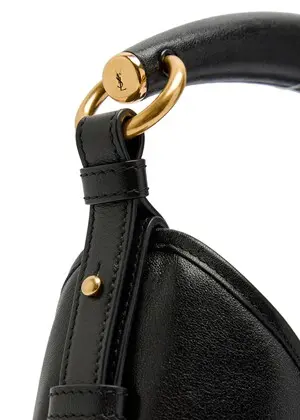 Saint Laurent Mombasa Leather Top Handle Bag - Black