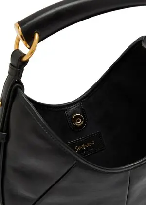 Saint Laurent Mombasa Leather Top Handle Bag - Black