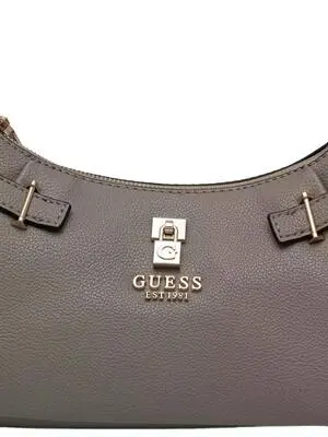 Guess Logo-plaque Pebbled Tote Bag - Neutrals