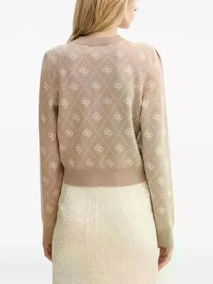 Guess Diamond Pattern Button Cardigan - Neutrals