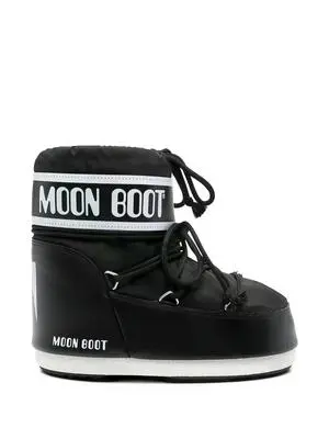 Moon Boot Logo Lace-up Boots - Black