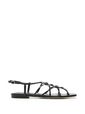 AeydĒ Aeyde Anisa Strappy Leather Sandals Black