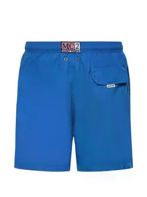 MC2 SAINT BARTH Logo-patch Swim Shorts - Blue