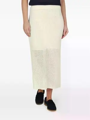 Paul & Shark Openwork Knit Linen Midi Skirt