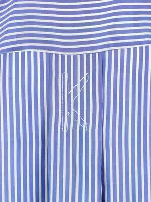 Kiton Striped Embroidered Logo Shirt