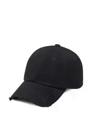 Études Studio Distressed Baseball Cap - Black