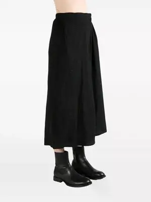 Yohji Yamamoto Wrap Sunburst Pleat Skirt - Black