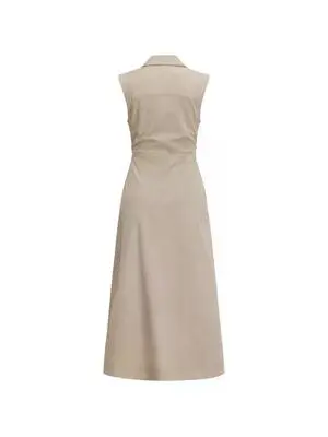 Veronica Beard Orla Button-front Midi Dress - Neutrals
