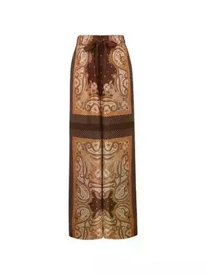 ZIMMERMANN ZIMMERMANN Luna Paisley-Print Silk Trousers