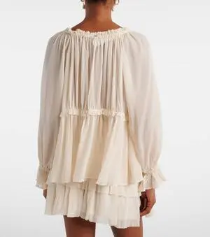 Poupette St Barth Moon Ruffled Blouse - White