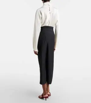 RÓHE Gathered Midi Skirt