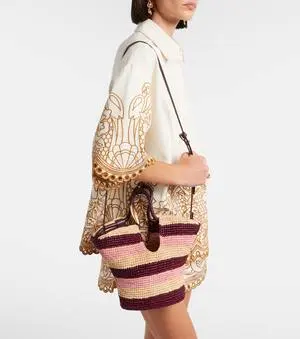 Zimmermann Small Raffia Top-handle Bag