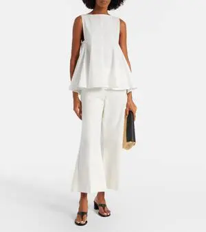 Khaite Marita Cotton Top - White