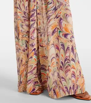 ALEXANDRA MIRO Chloe Printed Georgette Kaftan