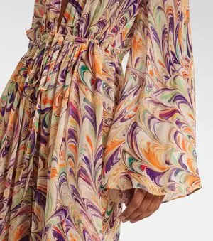 ALEXANDRA MIRO Chloe Printed Georgette Kaftan