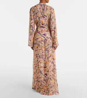 ALEXANDRA MIRO Chloe Printed Georgette Kaftan