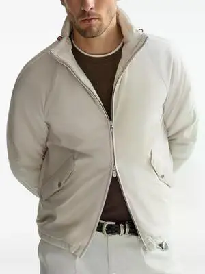 Brunello Cucinelli Lightweight Nylon Jacket With Packable Hood - Neutrals