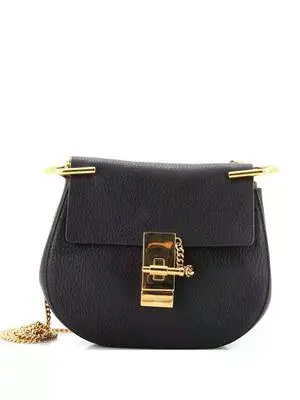 Chloé Drew Leather Mini Crossbody Bag - Black