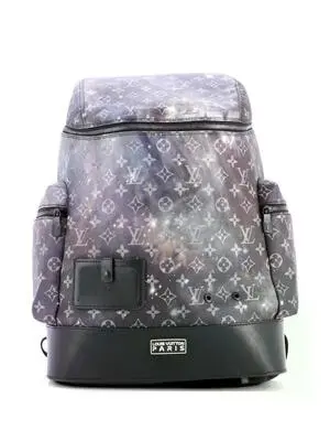 LOUIS VUITTON Alpha Limited Edition Monogram Galaxy Canvas Backpack - Black