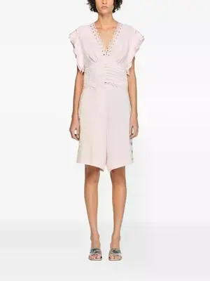 Sandro Floral Jacquard Bermuda Shorts - Pink