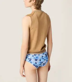 Miu Miu Wool-suede V-neck Sweater Vest