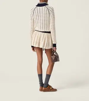 Miu Miu Openwork Knit Mini Skirt