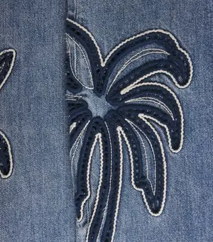 Sandro Embroidered Barrel Leg Jeans