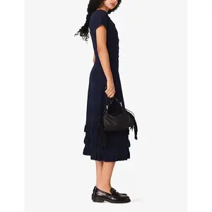 Maje Miss M Leather Shoulder Bag