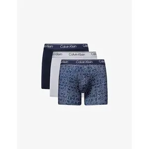 Calvin Klein Microfibre-stretch Pack Of Three Pack Jersey Boxer Briefs - Multi