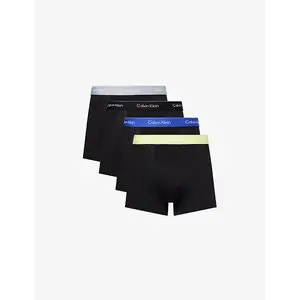 Calvin Klein Icon Pack Of Five Stretch-cotton Trunks - Multi