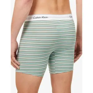 Calvin Klein Icon Pack Of Three Stretch-cotton Boxer Briefs - Multi
