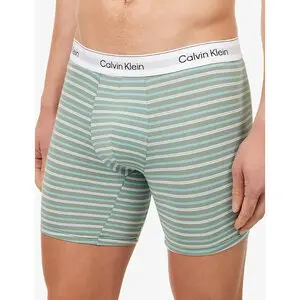 Calvin Klein Icon Pack Of Three Stretch-cotton Boxer Briefs - Multi