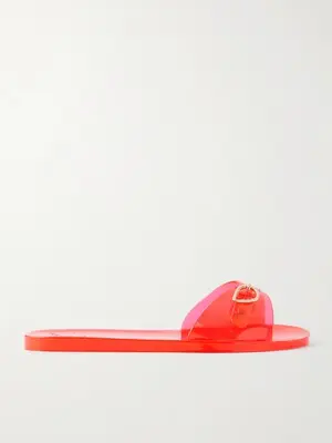 ANCIENT GREEK SANDALS Filia Jelly Pvc Slides With Buckle Detail - Red