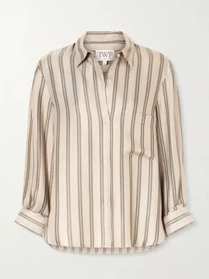 TWP Next Morning' Striped Shirt - Neutrals