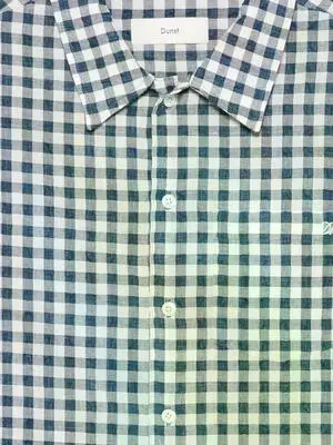 DUNST Gingham-pattern Pajamas Shirt - Blue
