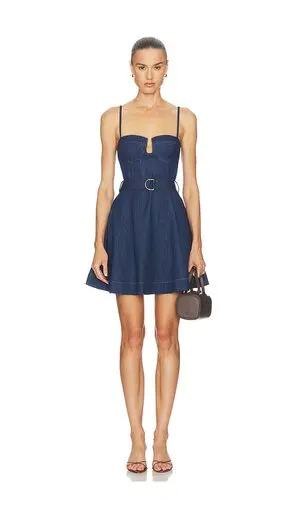 KARINA GRIMALDI Lola Denim Mini Dress - Blue