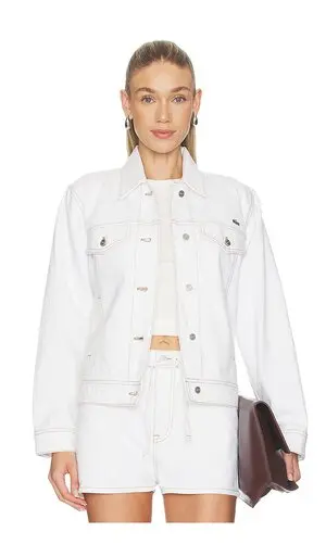 Lacoste Slim Fit Denim Jacket - White