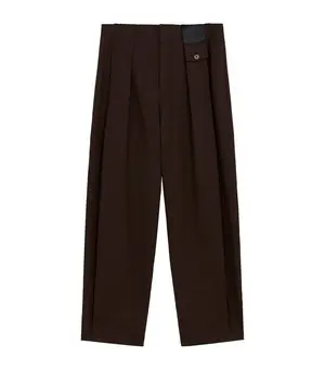 Loewe X Paula's Ibiza Linen-cotton Wide-leg Trousers - Brown