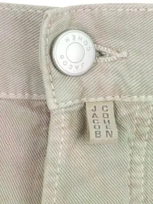 Jacob Cohen Light Beige Logo Patch Jeans