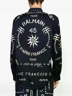 Balmain Logo-print Long-sleeve Shirt