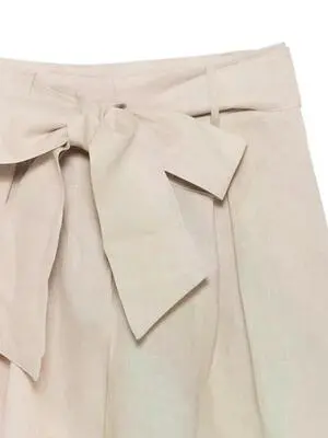 Liviana Conti Tie-waist Pleated Shorts - Neutrals