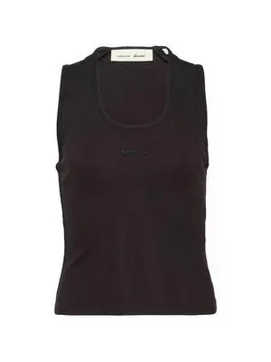 Fear Of God Ribbed Logo Patch Tank Top - Black