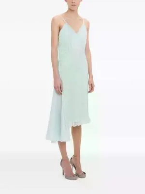 Victoria Beckham Crushed Cami Asymmetric Midi Dress