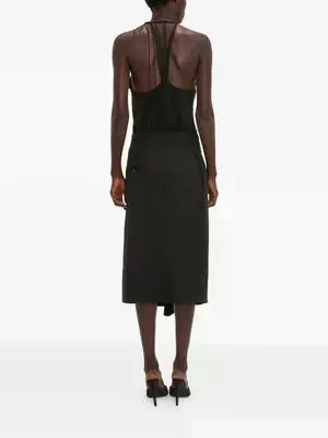 Victoria Beckham Tailored Pleated Midi Skirt - Black