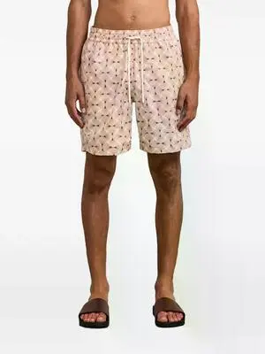 Frescobol Carioca Geometric-print Swim Shorts - Neutrals