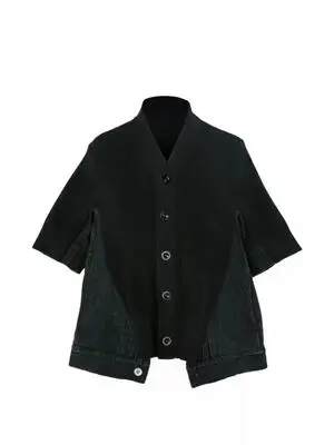 Sacai Denim X Knit Cardigan - Black