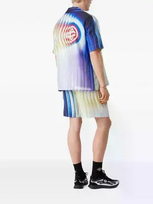 Casablanca Shockwave Print Silk Shorts