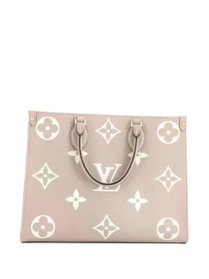 LOUIS VUITTON Onthego Mm Tote Bicolor Monogram Empreinte - Neutrals